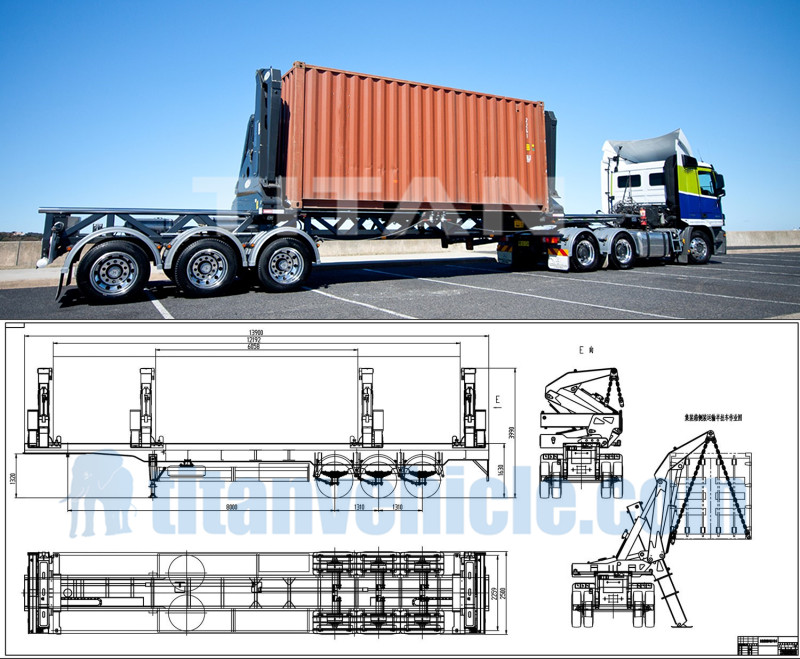 Side Lifter Side Loader Self Loading Container Chassis for sale ...