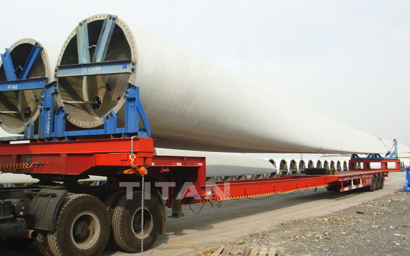 Heavy haul trailers for hauling wind blades, wind turbines and wind towers