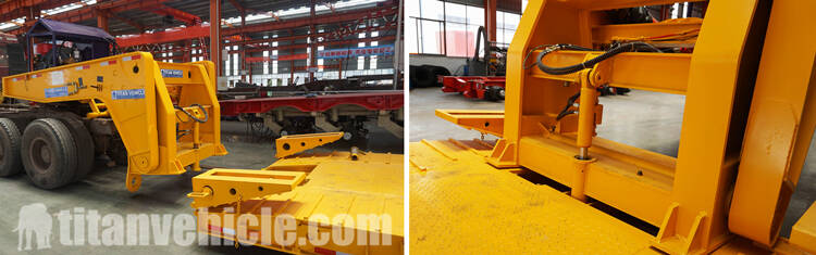 3 line 6 axle 80/100T Detachable Gooseneck Lowboy Semi Trailer For sale ...