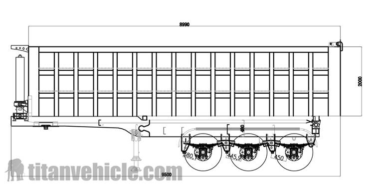 Tri/3 Axle 60T Dump Tipper Semi Trailer for Sale of Details Price ...